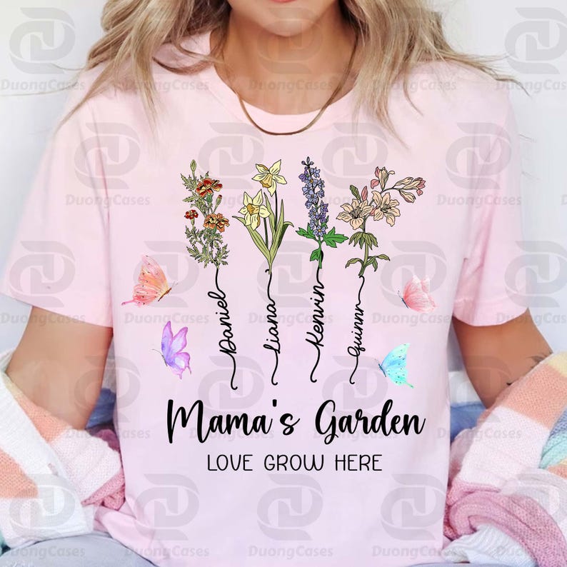 6 CUSTOM Grandma's Garden Png Bundle, Birth Month Flowers Png, Bundle ...