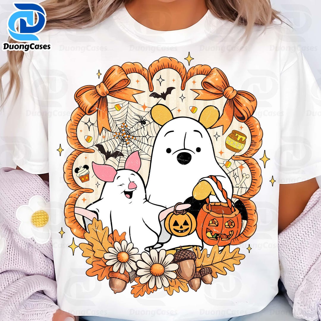 Retro Bear Ghost Halloween Png, Cartoon Halloween Png, Spooky Season ...