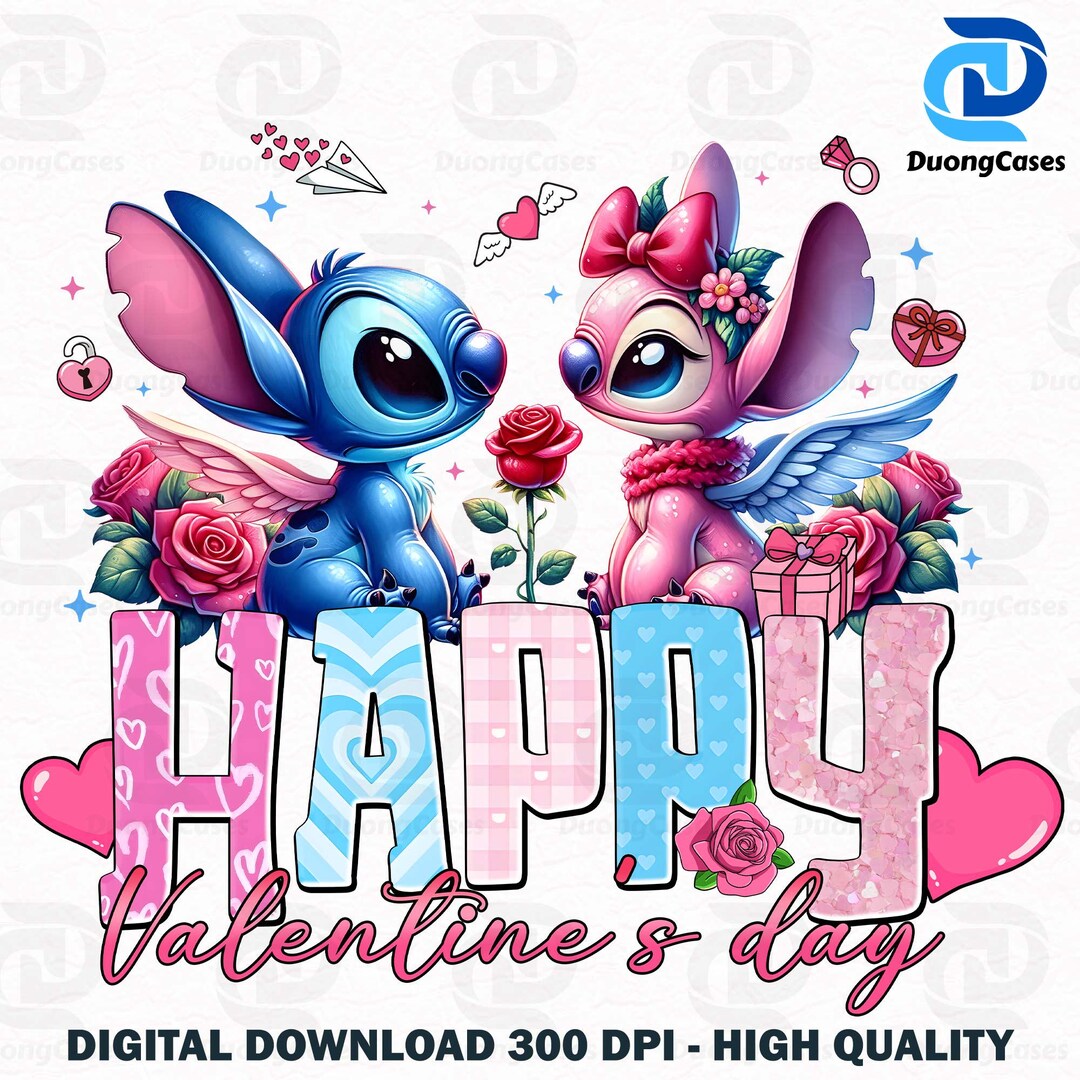 Happy Valentine Cartoon Characters Png, Pink Valentine Cartoon ...