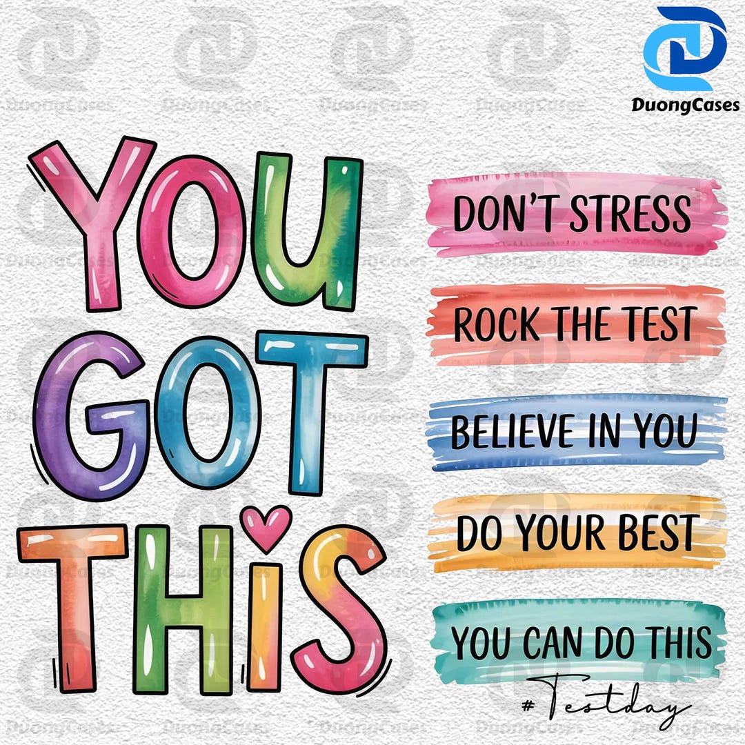 You Got This It’s Test Day Png, Rock the Test Png, Test Day Png, Staar ...