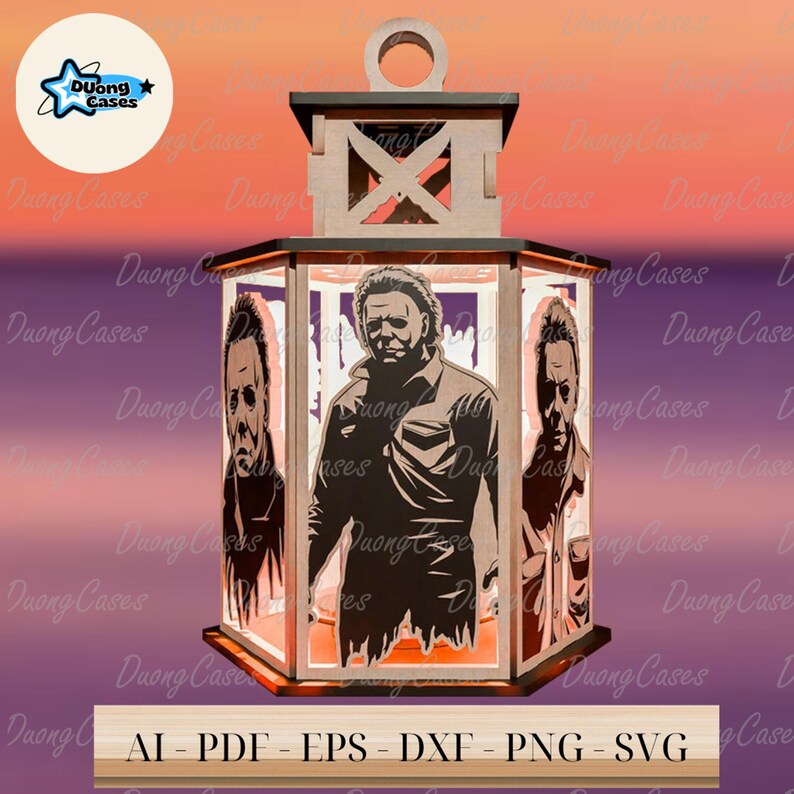 Halloween Horror Movie Lantern Boxes Svg, Halloween Horror Character ...