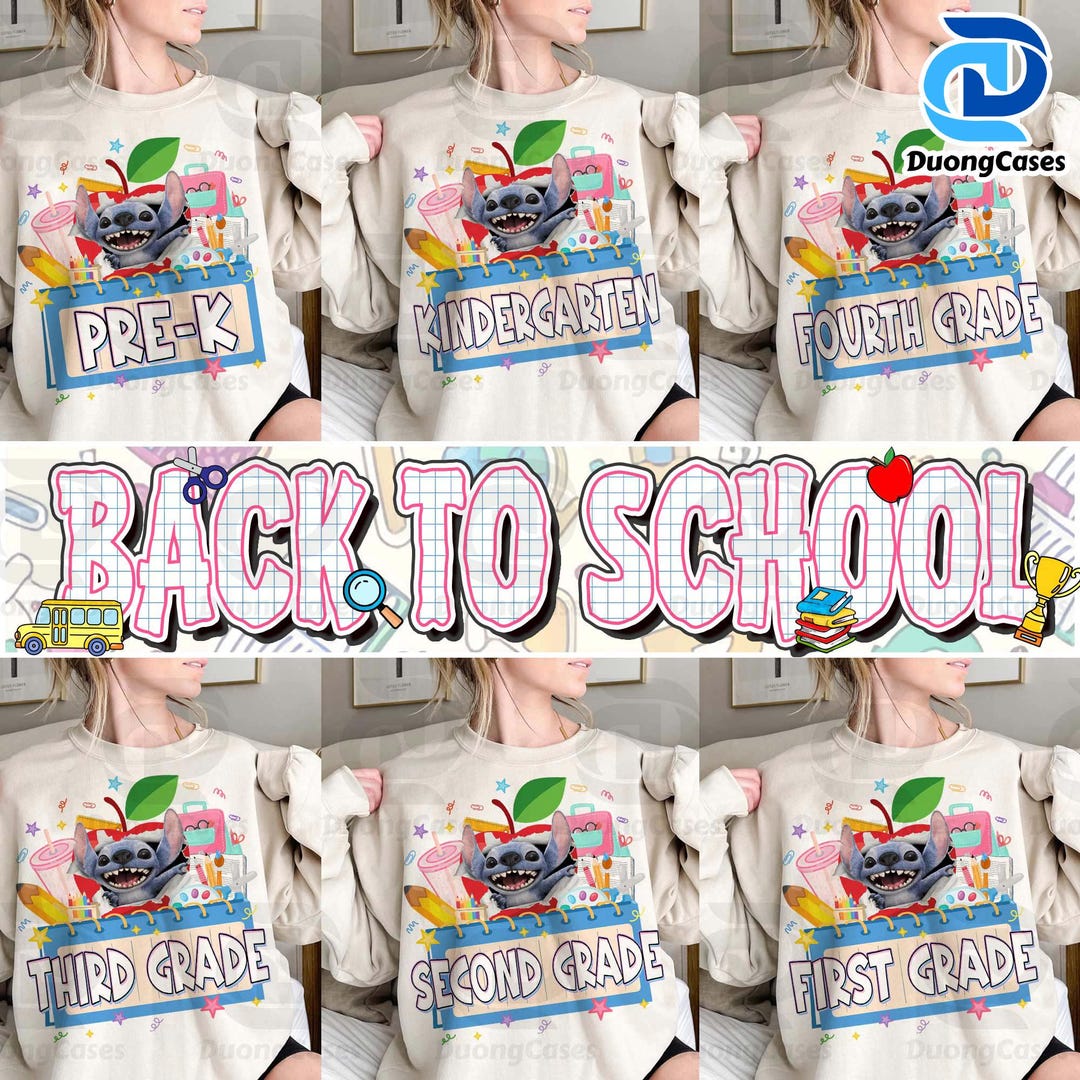 Bundle Cartoon School Grade Png, Back to School 1st/2nd/3rd Grade Png ...