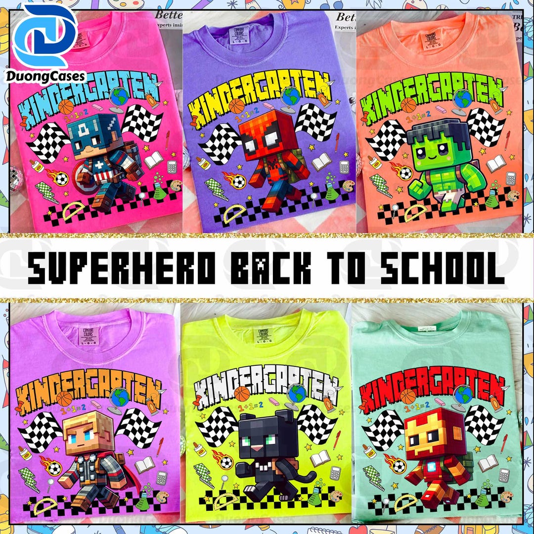 Superhero Back to School Png Bundle, School Boys Png, Preppy Back to ...