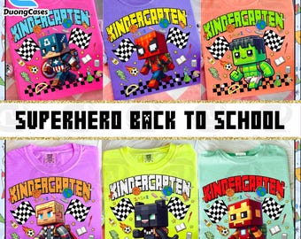 Superhero Back to School Png Bundle, School Boys Png, Preppy Back to ...