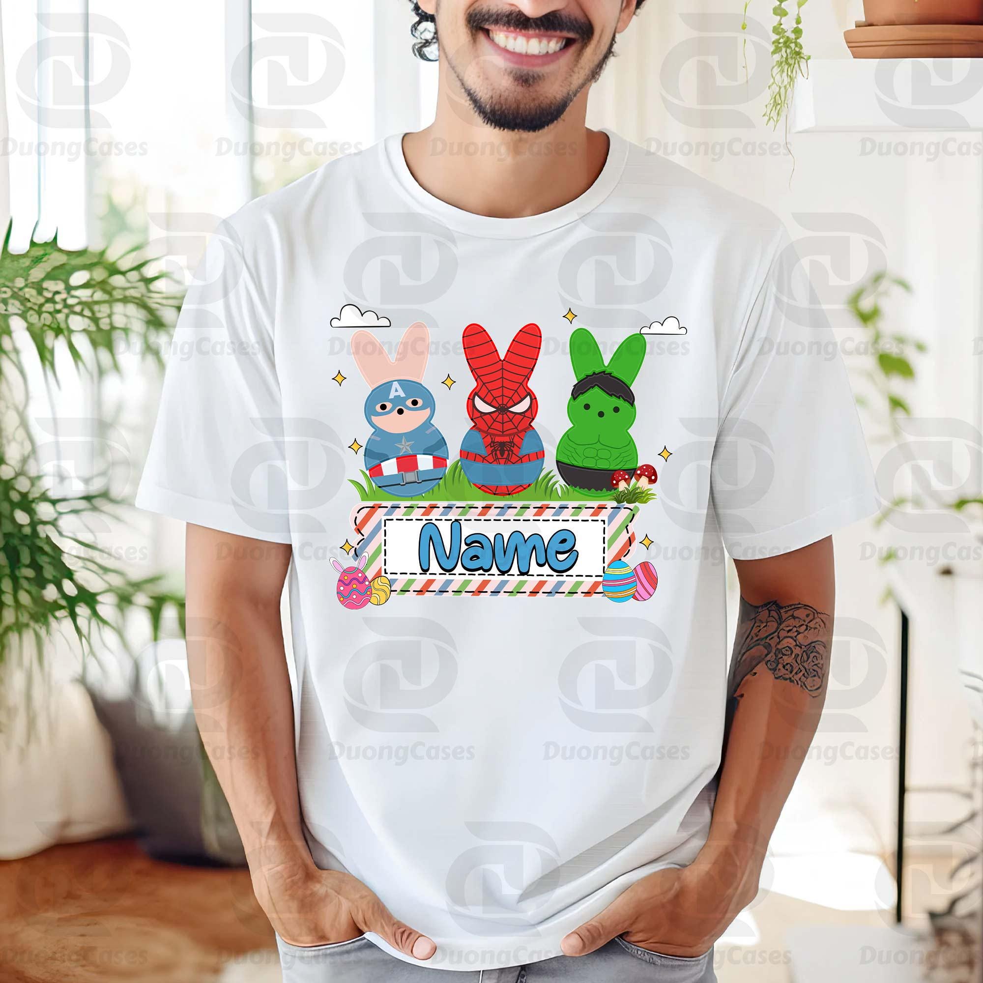 CUSTOM Easter Name Peeps Png, Superhero Kid Name Peeps Easter Day ...