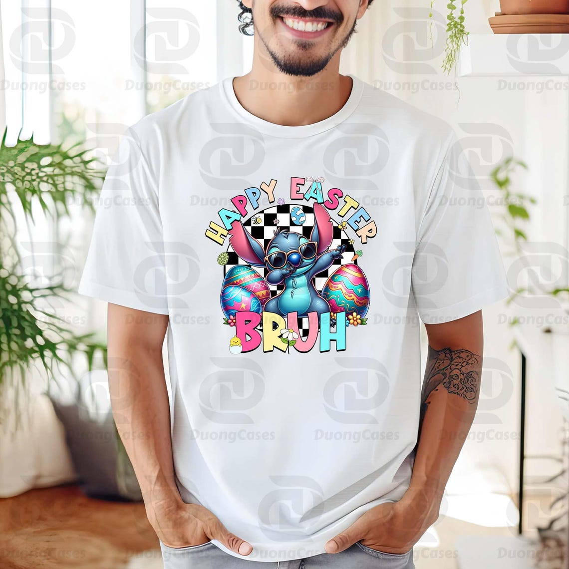 Happy Easter Bruh Cartoon Blue Alien PNG, Funny Easter Cartoon ...