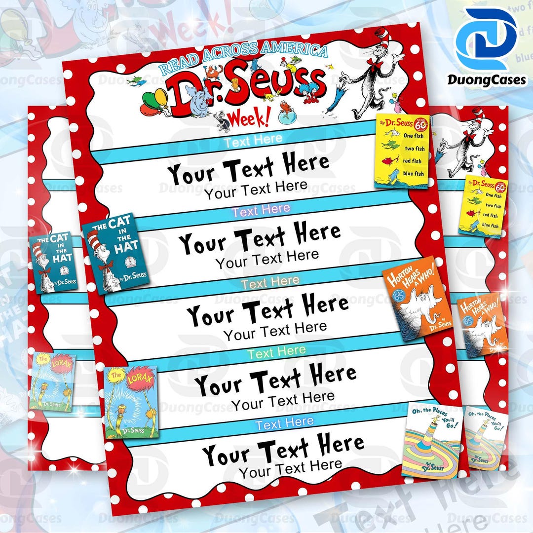 Canva Template Read Across America Week 2025, School Spirit Week ...