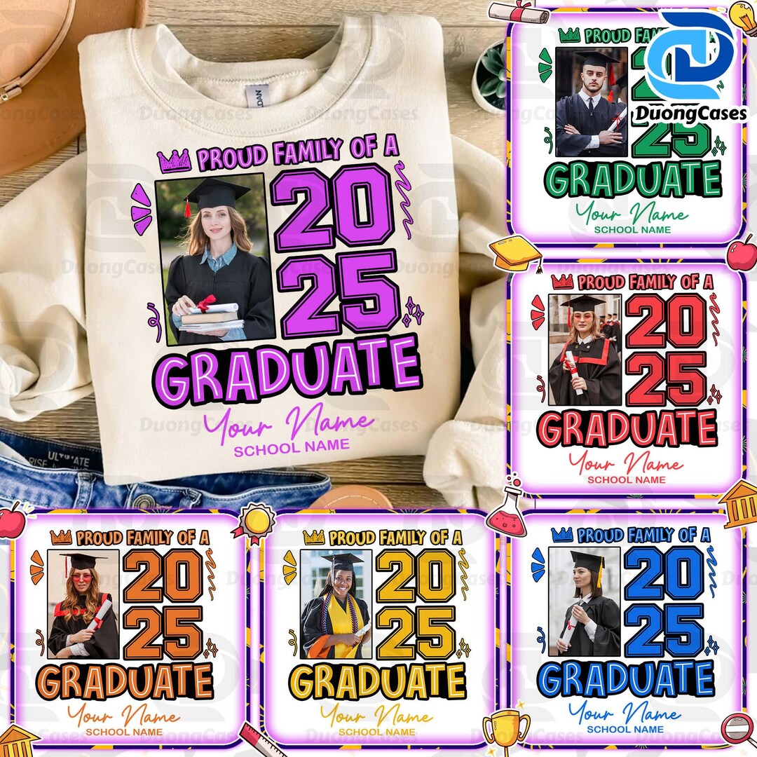 Canva Template Graduation Insert Photos Editable, Proud 2025 Graduate ...