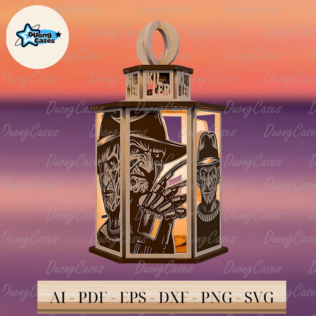 Halloween Decor Laser Cut, Horror Character Lantern Svg,halloween ...