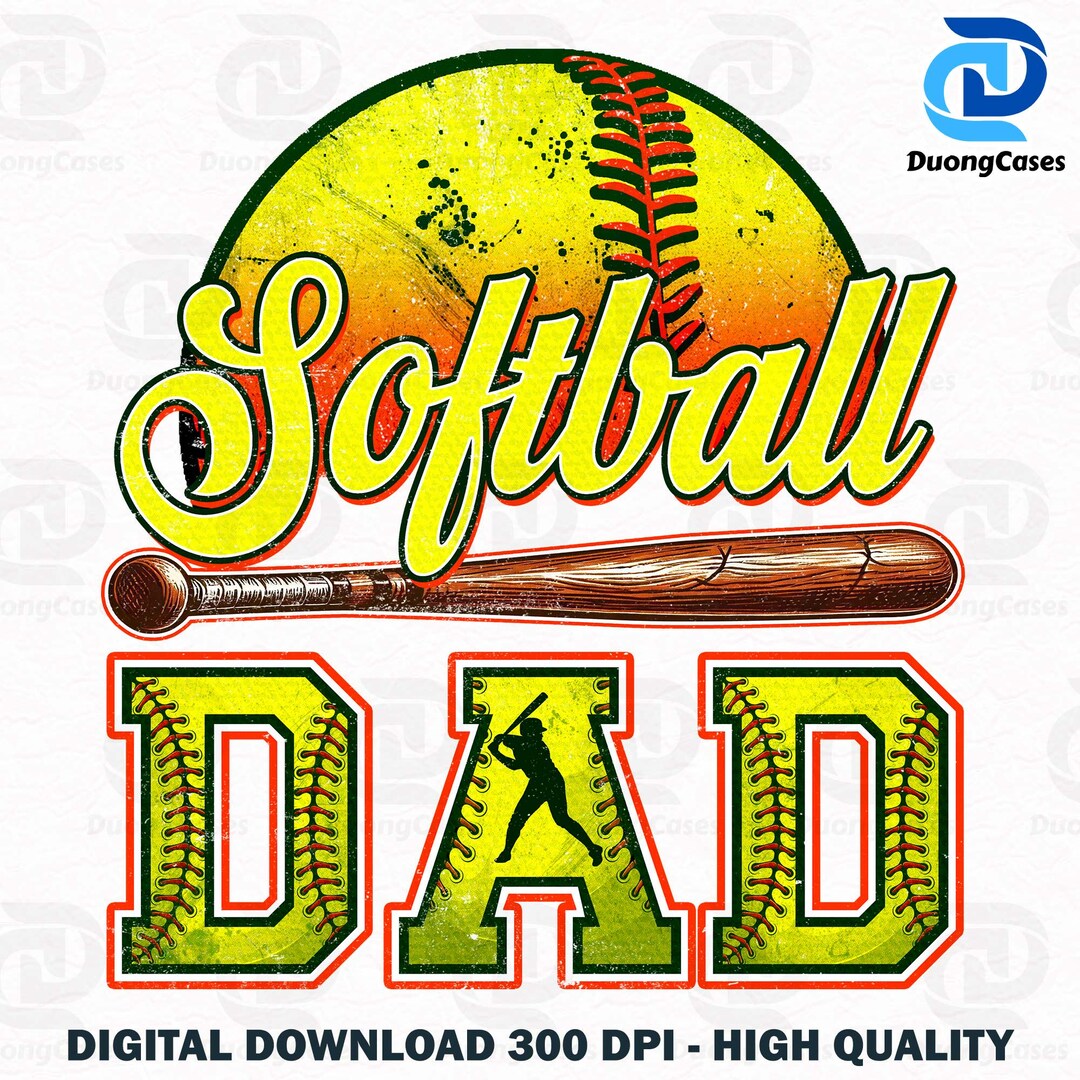 Retro Softball Dad Png, Softball Dad Like A Baseball Dad but With ...