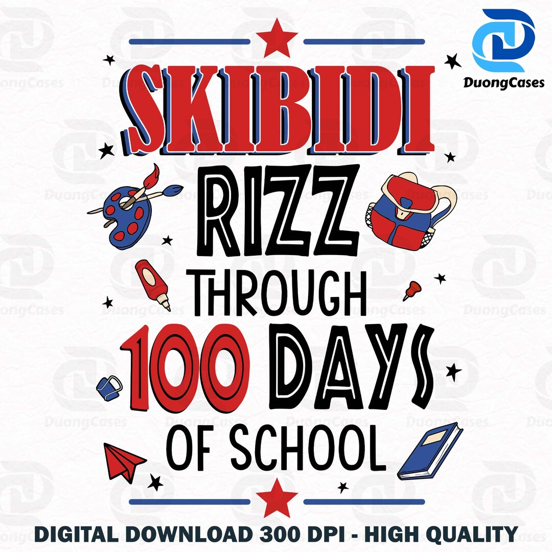 100 Days of School PNG, Skibidi Rizz 100 Days Png, Sigma Png, Teacher ...