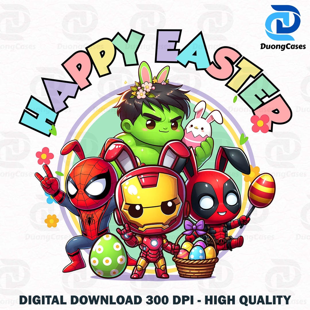 Happy Easter Superhero PNG, Funny Easter Png, Easter Kids Shirt Png ...