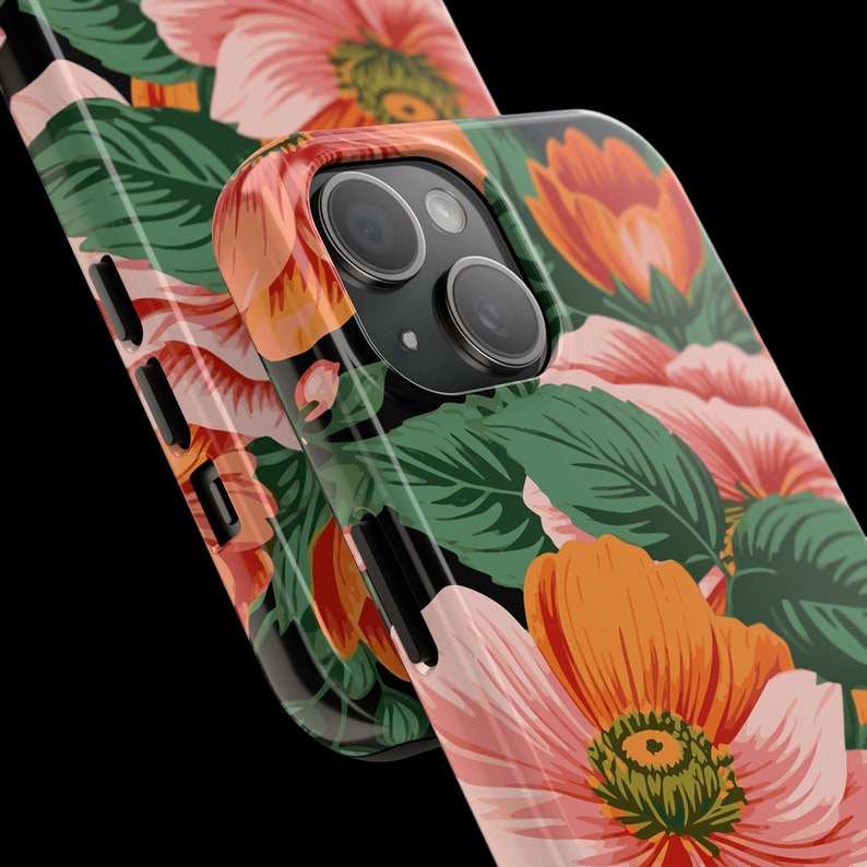 Flower Phone Case, Charm Flower Phone Case, Colorful Abstract Flower ...