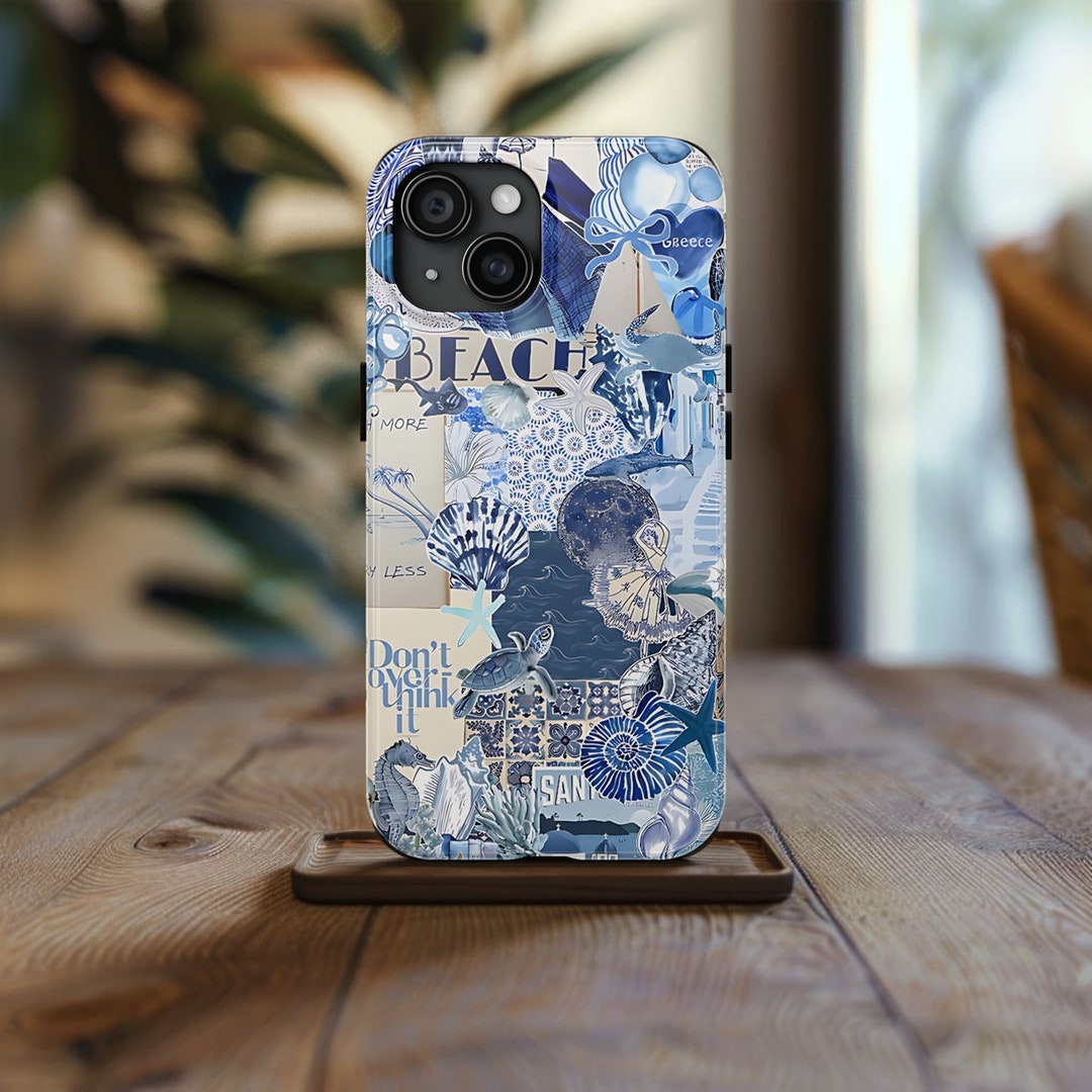 Beachy Phone Case, Blue Phone Case, Coquette Phone Case, Cute Blue ...