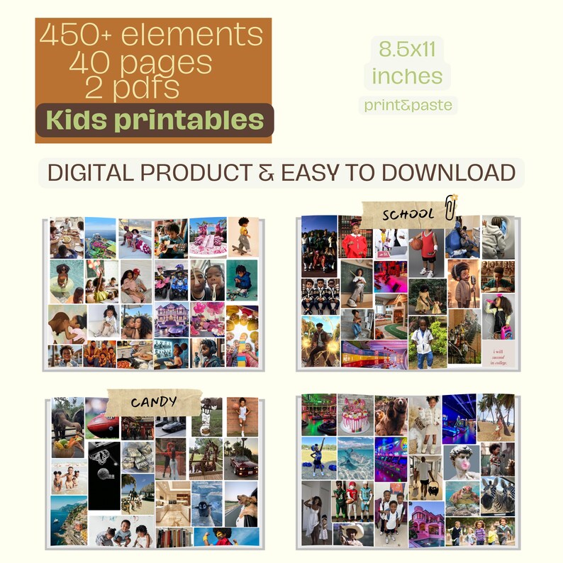 Empowerment Vision Board for Black Kids - Printable Digital Download to ...