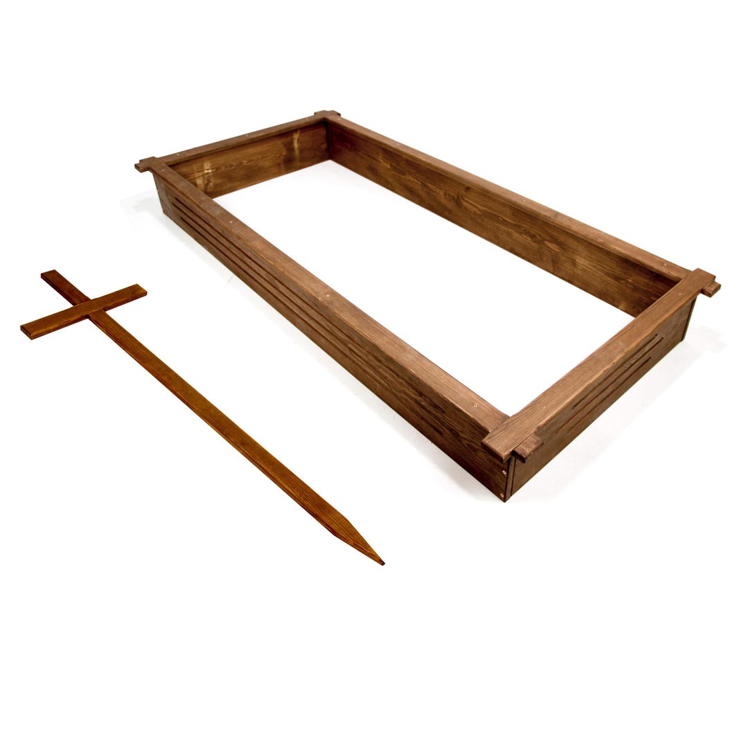 Wooden Grave Frame Witch Cross, Grabrahmen, Grabeinfassung, Grave ...