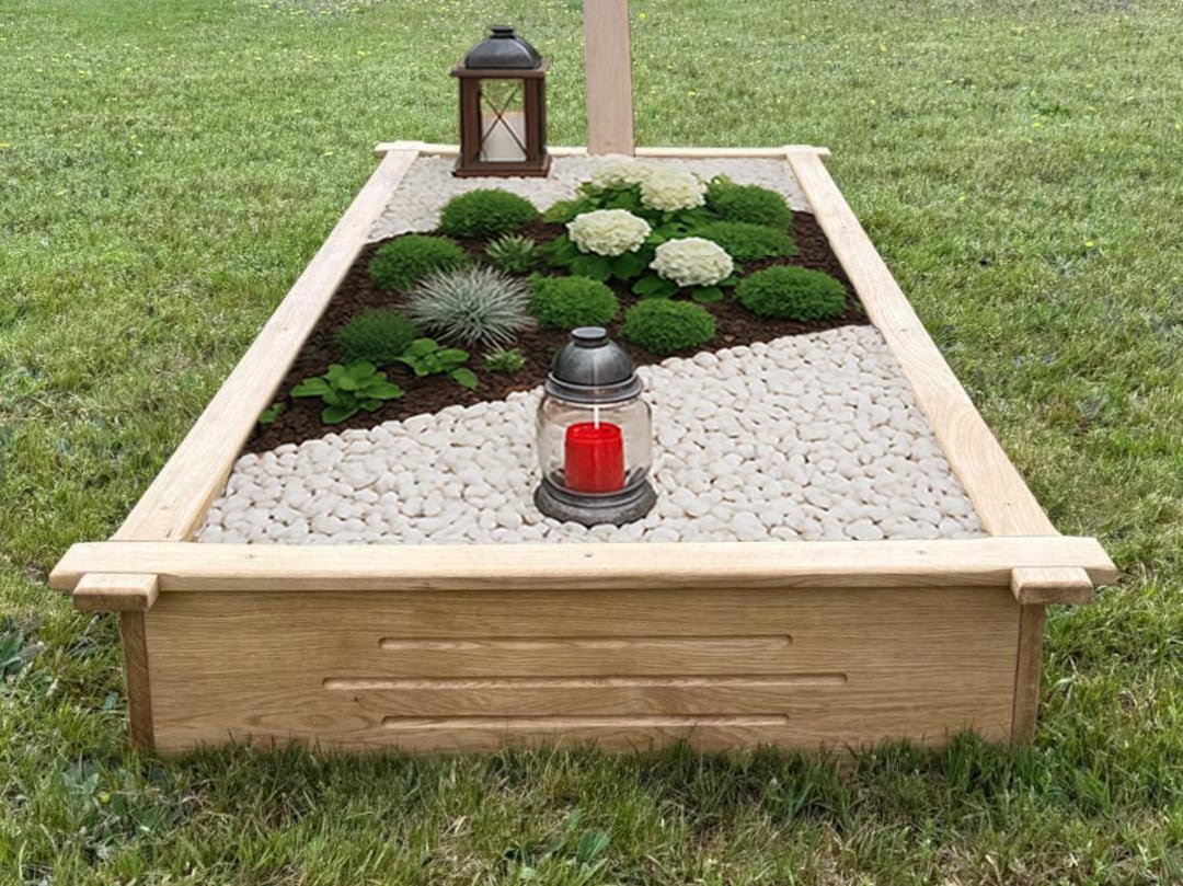 Oak Wooden Grave Frame, Grabrahmen, Grabeinfassung, Grave Framing ...