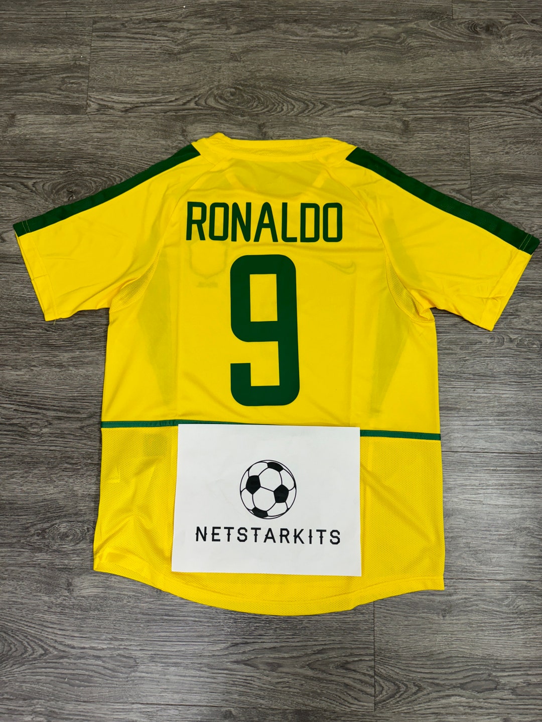 Brazil 2002 Home Jersey Yellow Ronaldo 9 - Etsy