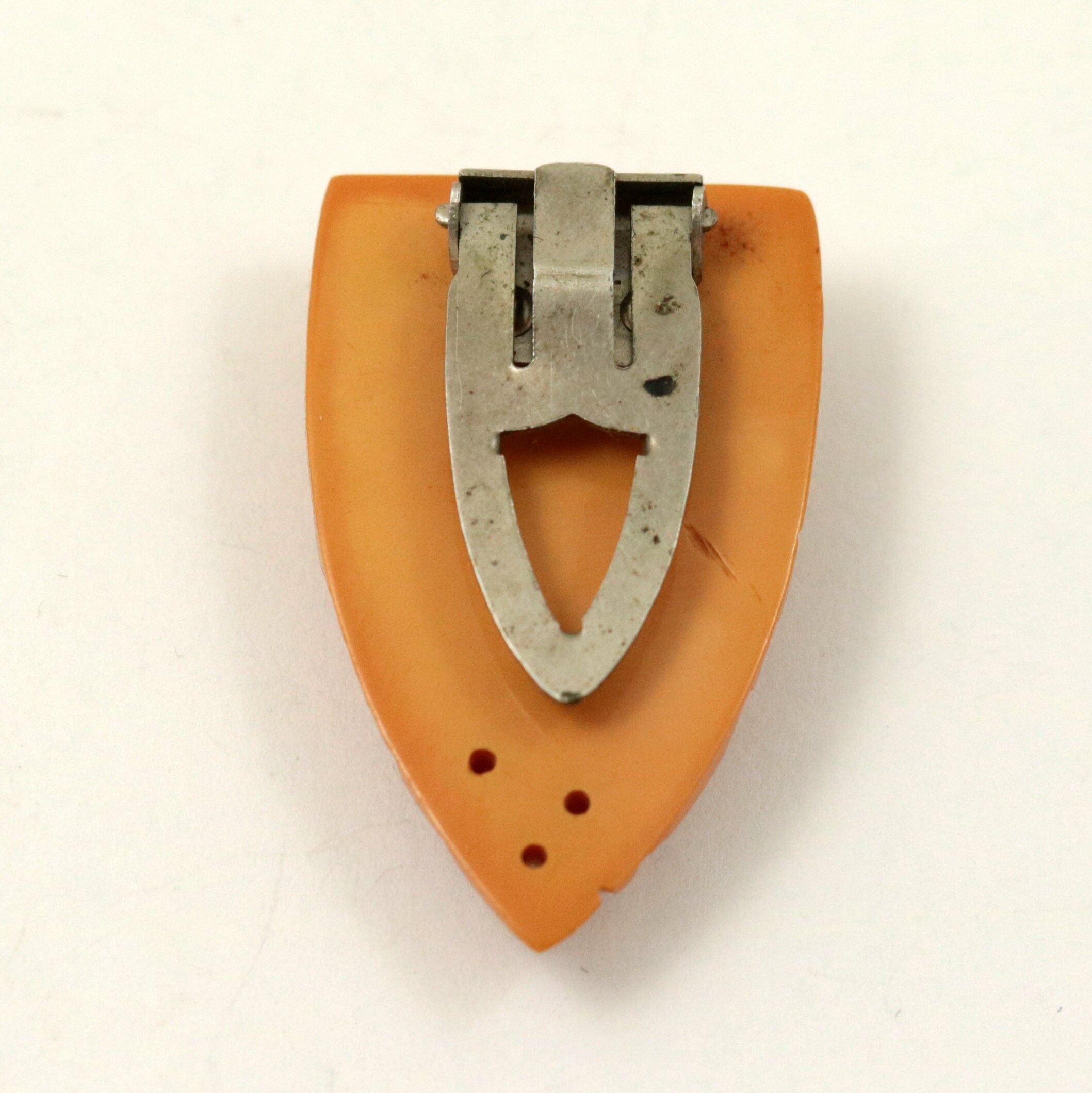 Vintage Carved Bakelite Dress Clip Butterscotch Yellow Art - Etsy UK