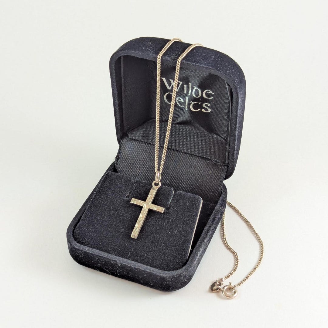 Vintage 925 Sterling Silver Cross Pendant Necklace: Signed Andreas Daub ...