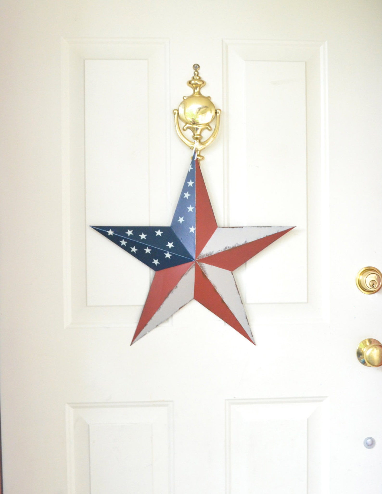 Red, White and Blue Americana Barn Star 18 Five Point Barn Star July ...