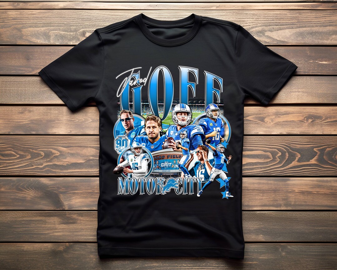 Jared Goff Vintage 90s Retro Classic Graphic T-shirt, Detroit Lions and ...