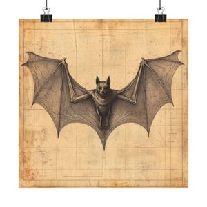 Matte Poster, Antique-looking Spooky Wall Art, Halloween Decor, Vintage ...