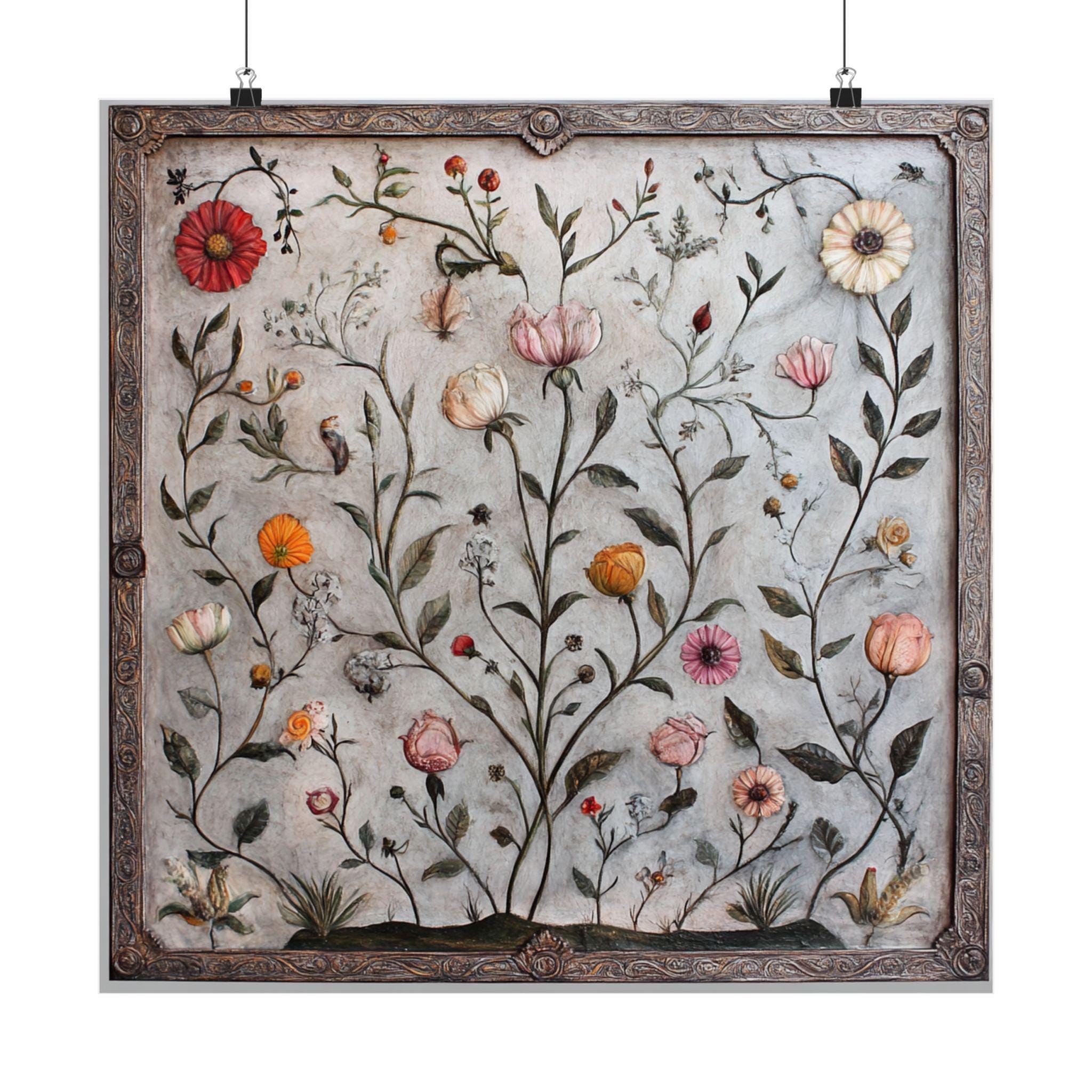 Fall Botanical Cottagecore Printed Poster, Cottage Aesthetic Wall Art ...