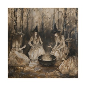 Witchy Wall Art, Matte Vertical Posters, Victorian Oil Painting Print ...