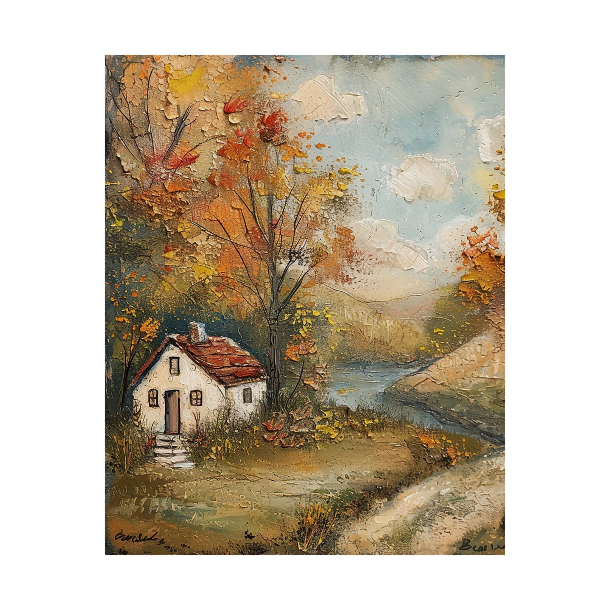Vertical Posters, Autumnal Cottage Core Print, Matte Wall Art ...