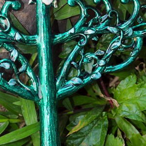 Green Live Menorah | Hanukkah Jewish Candle Holder | 9-branched ...