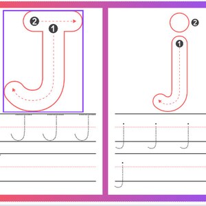 Printable Alphabet Lower and Upper Case Tracing Worksheets, Digital ...