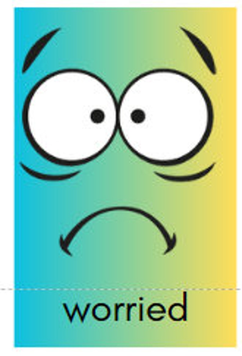 Printable Emotions Flash Cards Digital Download, Facial Expressions ...