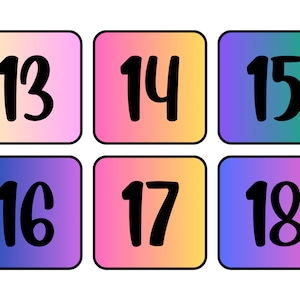 Bright and Fun 1-100 Math Flash Cards With Colorful Numbers - Etsy