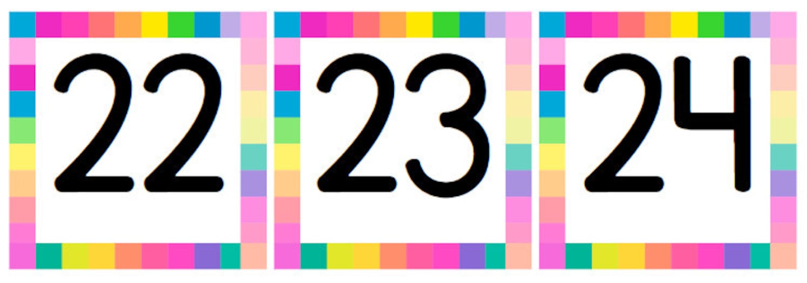 Printable Numbers Flash Cards 1-30, English US Flashcards, Instant ...