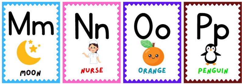 Digital Download Alphabet Animal Flash Cards, Printable English US ...