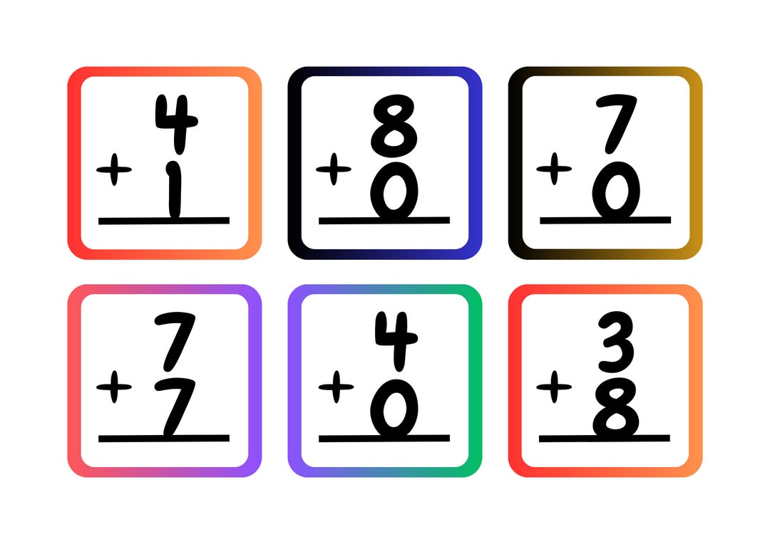 Bright Educational Flashcards for Counting Fun - Etsy
