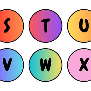 Educational A-Z Circle Flashcards - Bold & Colorful Alphabet Learning ...