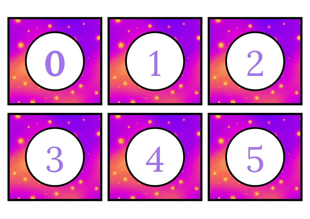 Colorful Numbers 1-20 Flashcards - Printable Learning Tool - Etsy