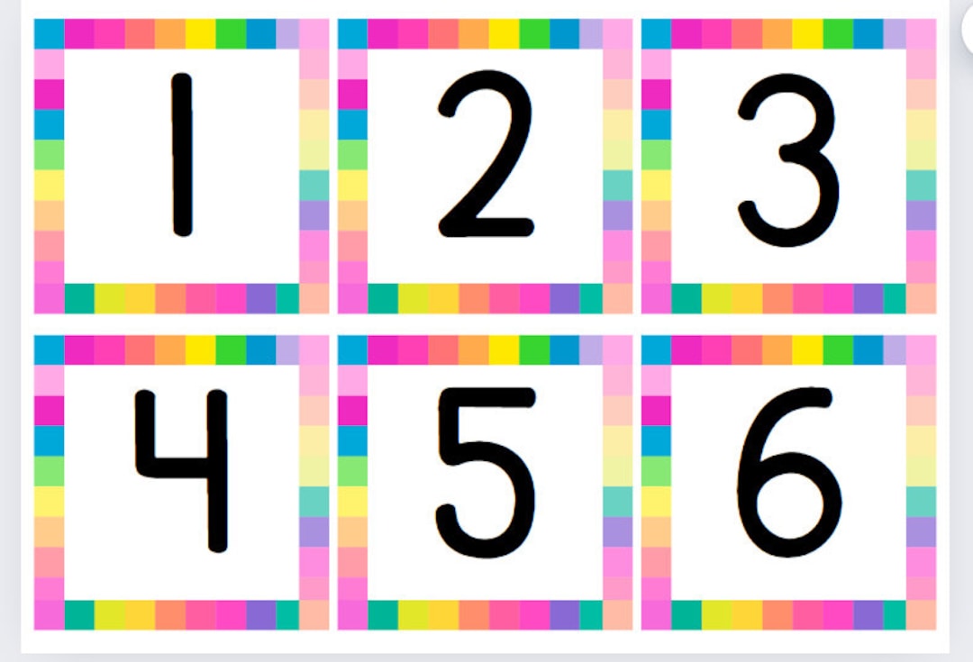 Printable Numbers Flash Cards 1-30, English US Flashcards, Instant ...