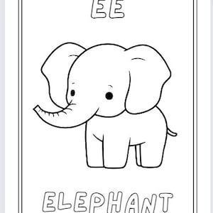 Printable Animal Alphabet Coloring Book, Educational Coloring Pages - Etsy