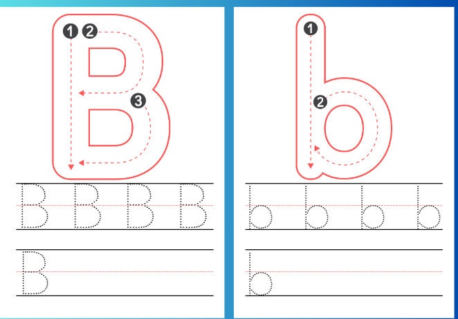 Printable Alphabet Lower and Upper Case Tracing Worksheets, Digital ...