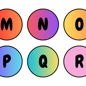 Educational A-Z Circle Flashcards - Bold & Colorful Alphabet Learning ...