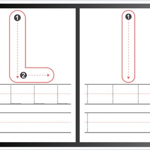 Printable Alphabet Lower and Upper Case Tracing Worksheets, Digital ...