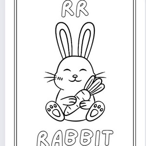Printable Animal Alphabet Coloring Book, Educational Coloring Pages - Etsy