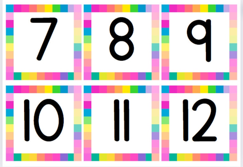 Printable Numbers Flash Cards 1-30, English US Flashcards, Instant ...