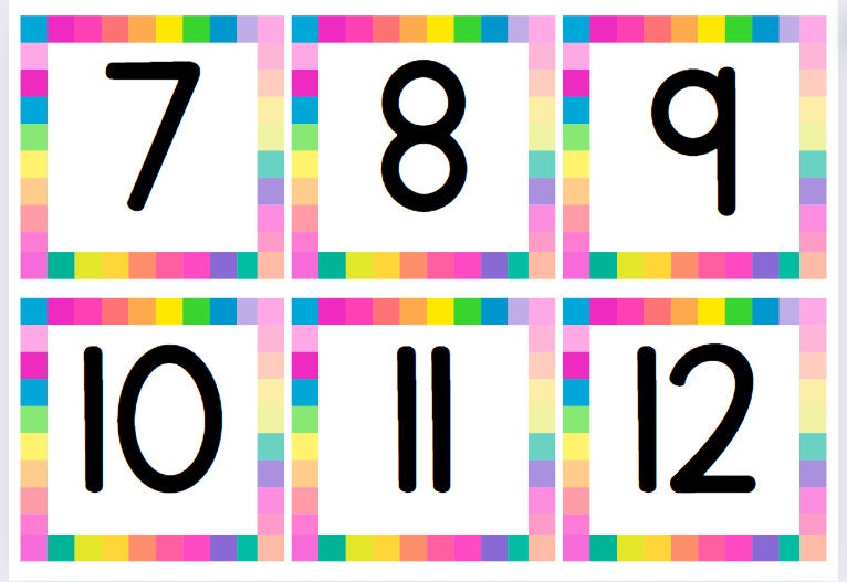 Printable Numbers Flash Cards 1-30, English US Flashcards, Instant ...