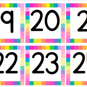 Printable Numbers Flash Cards 1-30, English US Flashcards, Instant ...