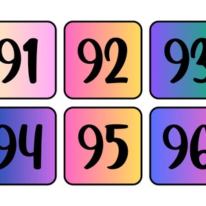 Bright and Fun 1-100 Math Flash Cards With Colorful Numbers - Etsy