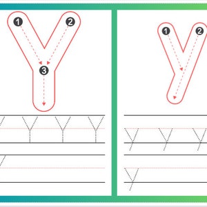 Printable Alphabet Lower and Upper Case Tracing Worksheets, Digital ...